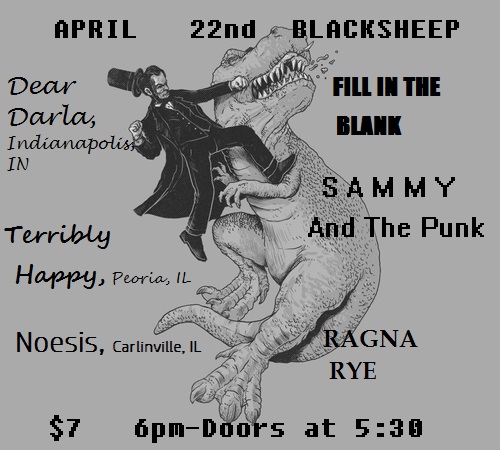 April 22nd at Black Sheep: Sammy & The Punk, Dear Darla, Ragna Rye ...