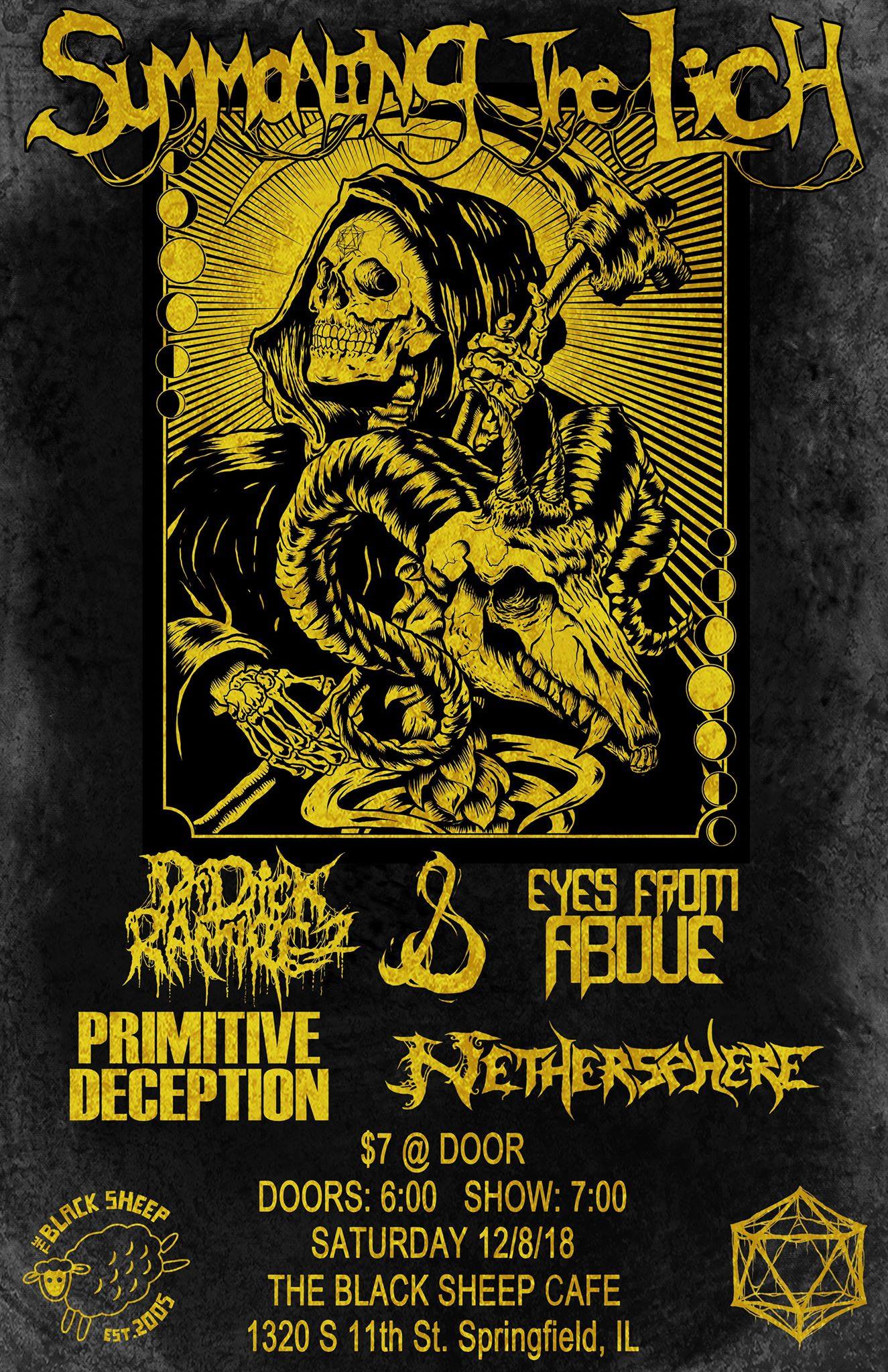 Tonight at Black Sheep: Summoning The Lich, Eyes From Above, Dr. Dick Ramirez, Primitive ...